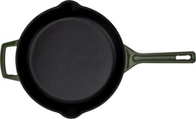 Elmich Smaltovaná litinová pánev Ember 26 cm - olivově zelená