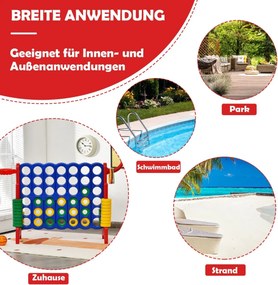 Costway Large 4-v-a-row Jumbo 4-in-a-rad set modrá + – 84 × 33 × 79 cm, červený