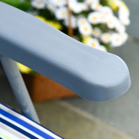 Outsunny 2kusová sada lehátek s polštáři, skládací sluneční lehátko, 5 stupňů nastavení opěradla, zahradní lehátko, zahradní nábytek, ocel, polyester…