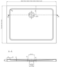 Mexen Lima skládací sprchový kout 90 x 80 cm, Průhledné, Chromovaná + sprchová vanička Flat - 856-090-080-01-00-4010