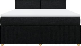 Box spring postel s matrací černá 180x200 cm textil 3289830
