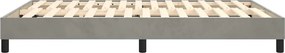 Rám postele s boxspringem světle šedý 140 x 200 cm samet 3120772
