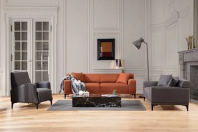 Designové křeslo Dellyn antracitové