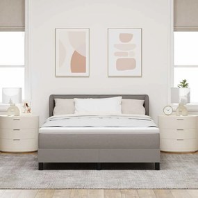 Postel s boxspringem s čelo Taupe 140 x 200 cm textil 3339965