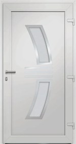 vidaXL Vchodové dveře 98 x 200 cm [3057576] Barva: Bílá