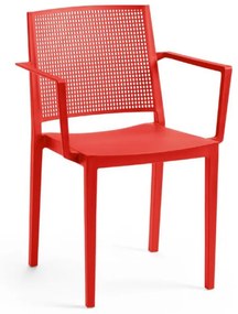 ROJAPLAST Zahradní židle - GRID ARMCHAIR, plastová Barva: červená