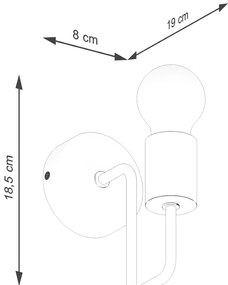 Nástěnné svítidlo Timbo 1, dřevěné tělo svítidla, w