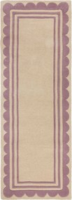 Flair Rugs, Ručně všívaný běhoun Lois Scallop Purple, 80x230, fialová, chodba / předsíň