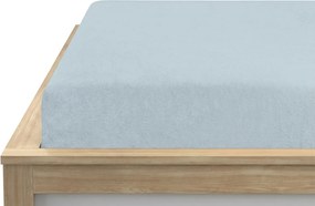 Fleecové napínací prostěradlo MOLTON ledově modré 90 x 200 cm