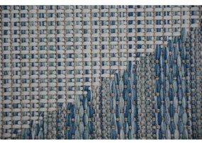 koberec SISAL LOFT 21132 TROJÚHELNÍKY slonová kost/stříbrný/modrý velikost 140x200 cm | krásné koberce cz