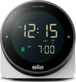 Braun BC24 bílá / Digitální budík / LCD / DCF (Rádiem řízené) / 1x AA