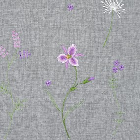 ZÁCLONA NA POUTKÁCH INESA 350X120 CM KVĚTY