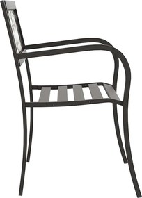 Zahradní lavice 125 cm ocel černá 317133