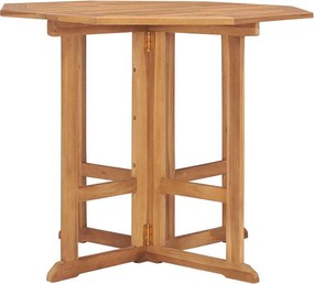 Skládací zahradní jídelní stůl 90 x 90 x 75 cm masivní teak 315447