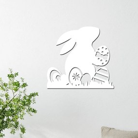 dřevo života Nástěnná dekorace Velikonoční zajíček Zvolte rozměr (cm): 20x18, Zvolte barvu dekoru: Bílá