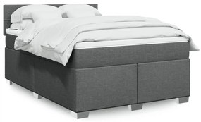 Box spring postel s matrací tmavě šedá 160x200 cm textil 3285940