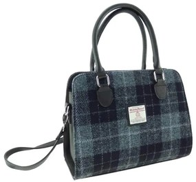 Kabelka Findhorn Harris Tweed - Grey Black Tartan