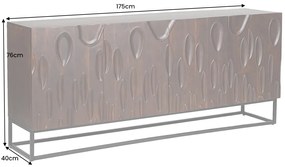 Designová komoda Lameez 175 cm tmavě hnědá akácie