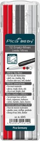 Pica Marker Pica | Tuhy na většinu materiálů pro tesařskou tužku Barva: šedá + bílá +červená