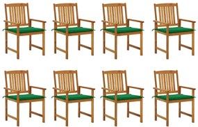 Zahradní židle s poduškami 8 ks masivní akáciové dřevo,  3078171