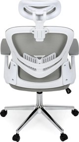 Ergonomická kancelářská židle EMILIE - šedá síťovina