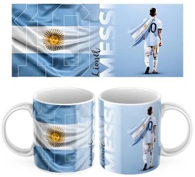 Keramický hrníček Messi a Vlajka