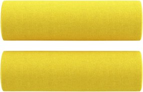 2dílná sedací souprava s polštáři světle žlutá textil 3201621