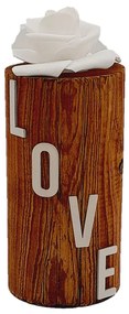 Dekorace Dřevo výrobky Dřevěný svícen LOVE s LED svíčkou