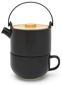 Černá konvice na čaj z kameniny 500 ml Umea - Bredemeijer