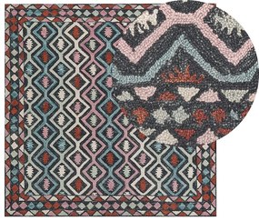 Vlněný koberec 200 x 200 cm vícebarevný HAYMANA Beliani