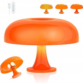 Stolní Led Lampička Se 4 Žárovkami E14 Retro Oranžová Usb Obývací Pokoj Kancelář