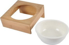 Bambusová miska s podstavcem pro psa ø 16 cm – Love Story