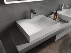 Mexen Poli umyvadlo na desku z konglomerátu 1/O 60 x 48 cm, bílá - 23026001