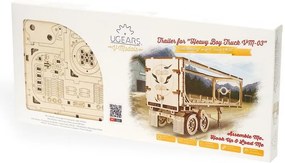 Ugears 3D dřevěné mechanické puzzle Návěs pro tahač Heavy Boy
