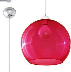 Sollux Lighting Závěsná lampa BALL červená