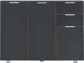 Příborník černý s vysokým leskem 107x35x80,5 cm 283719