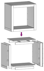 vidaXL Stojan na palivové dřevo bílý 60 x 40 x 60 cm ocel