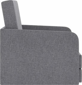 Rozkládací křeslo světle šedé textil 243648