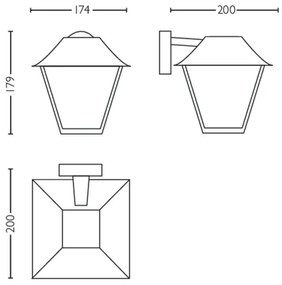 Philips - Venkovní nástěnné svítidlo ALPENGLOW 1xE27/60W/230V IP44