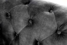 Designové křeslo Chesterfield antik šedé