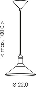 Brilagi - Lustr na lanku FORGE 1xE27/60W/230V pr. 22 cm hnědá