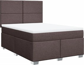 Box spring postel s matrací tmavě hnědá 140x190 cm textil 3290479