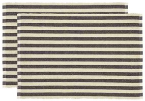 Södahl Bavlněné prostírání (sada 2 ks) 33x48 Statement Stripe Ash