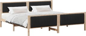 Rám postele Hnědo-černá 200 x 200 cm Masivní borovicové dřevo 3394300