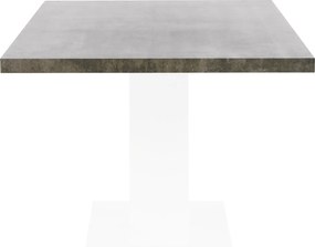 Jídelní stůl, beton / bílá matná, 138x90 cm, BOLAST