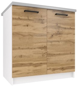 Kuchyňská skříňka Belini spodní 80 cm dub wotan s pracovní deskou TOR SD80/0/WT/DW/0/B1