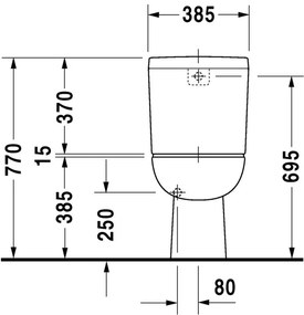 Duravit D-Code - WC kombi mísa, spodní odpad 21110100002