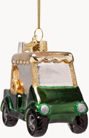 Ručně foukaná vánoční ozdoba Golf Car