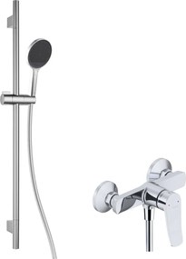 kielle Nefia - Sprchový set s baterií, tyčí, hadicí a sprchovou hlavicí EcoSpare, chrom 20627SN30