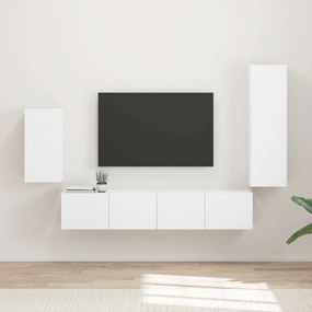 Sestava TV skříněk 4 ks Bílá Kompozitní dřevo 3409006